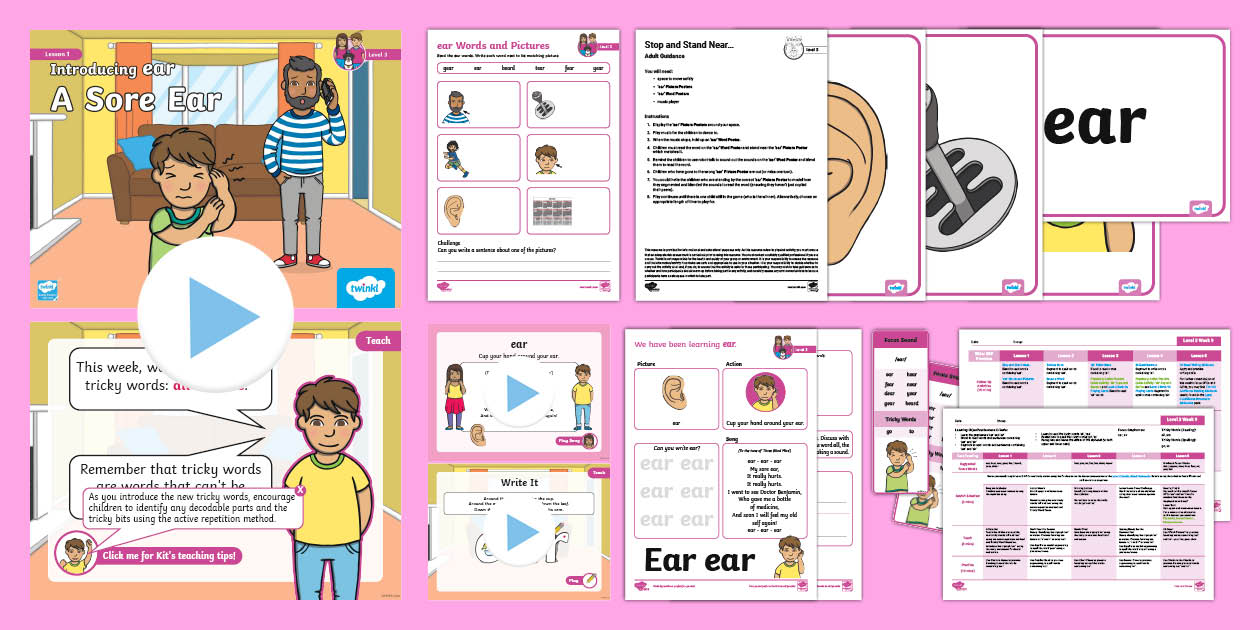 'ear' Lesson Pack - Reading - Level 3 Week 9 Lesson 1