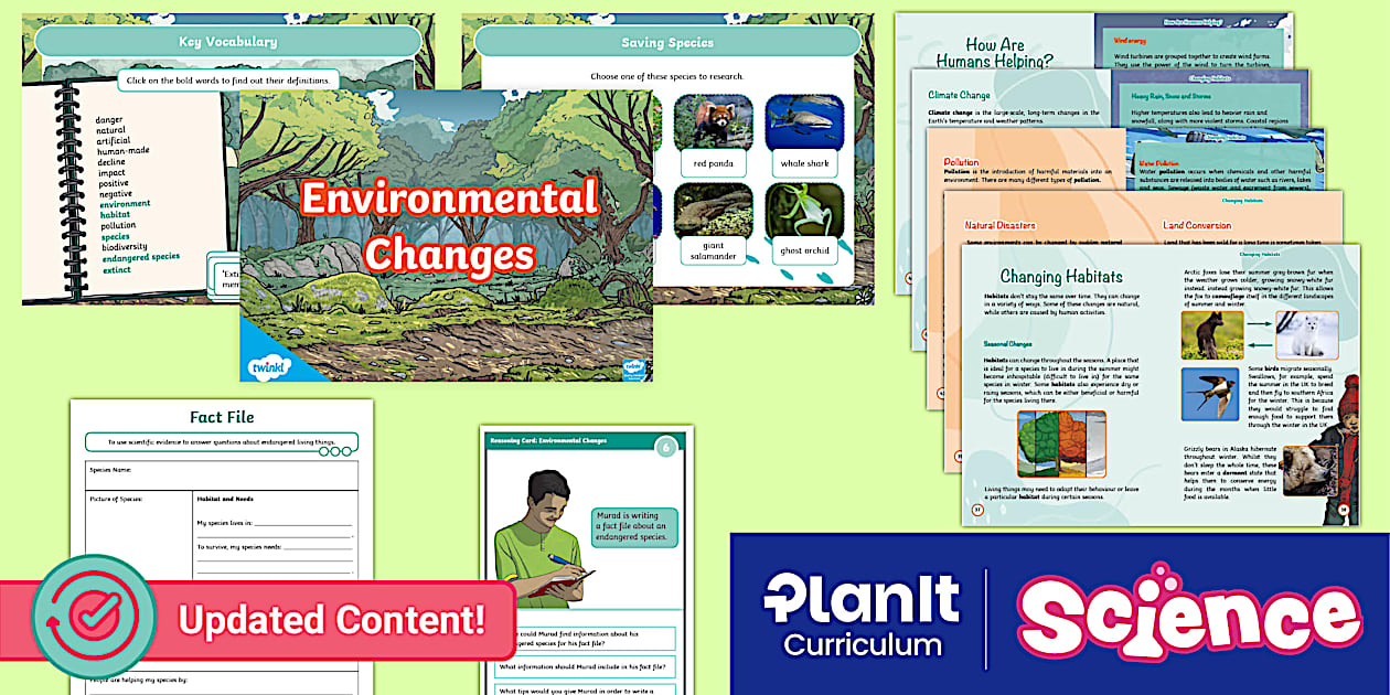 Y4 Living Things & Their Habitats Environmental Changes