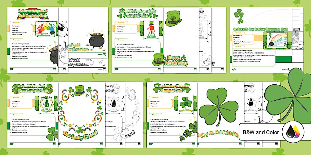 St. Patrick’s Day Handprint Craft Activity Pack - Twinkl