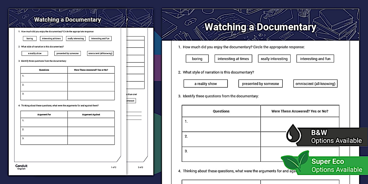 Watching a Documentary: Questions (teacher made) - Twinkl