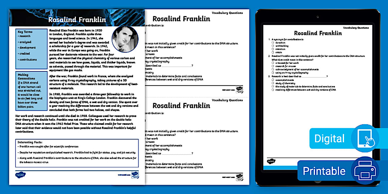 Rosalind Franklin Facts | Resource | Twinkl USA - Twinkl