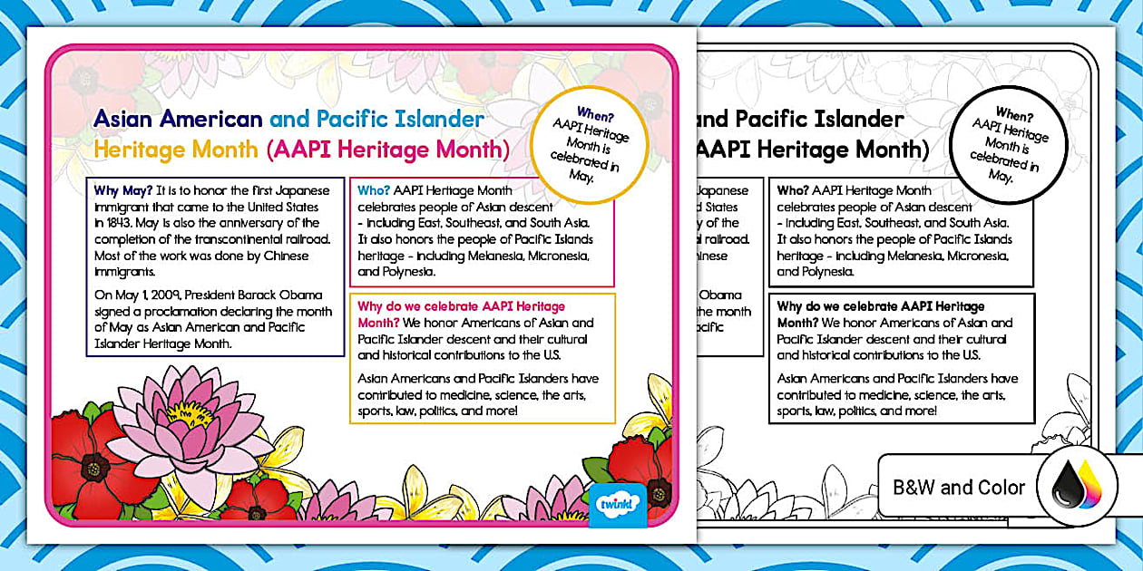 Asian/Pacific American Heritage Month Poster | Twinkl USA