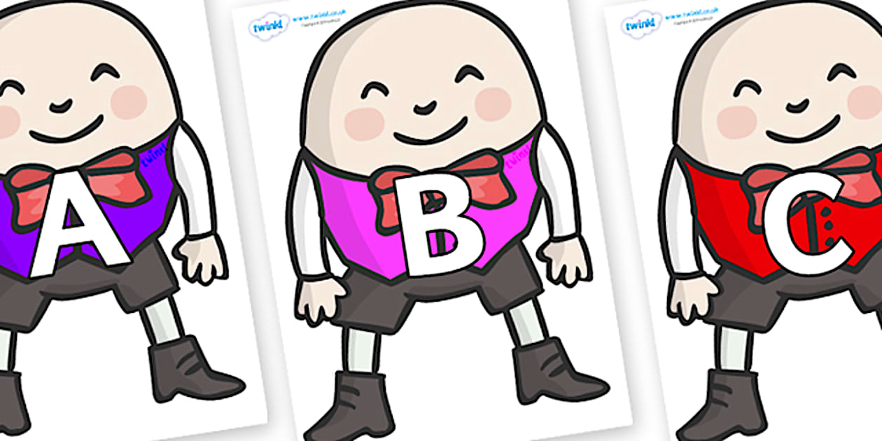 A-Z Alphabet on Humpty Dumpty (teacher made) - Twinkl