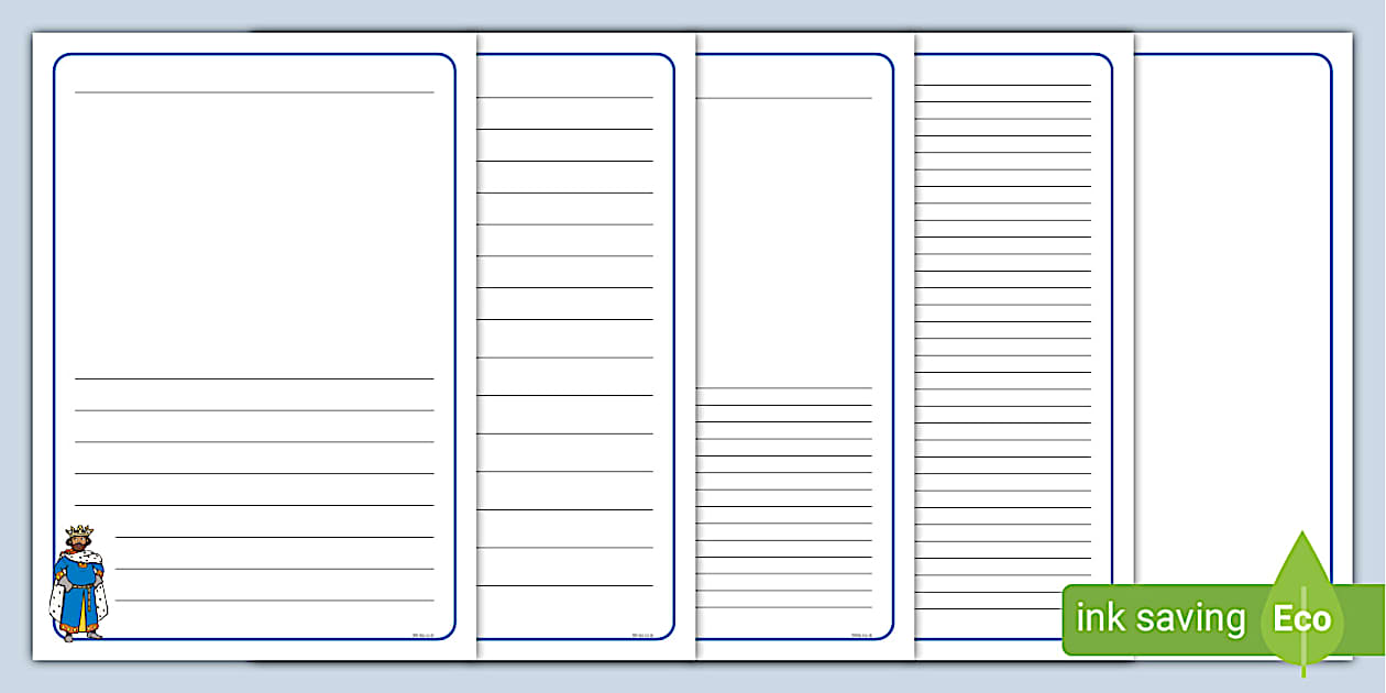 Surprised King Page Borders (teacher made) - Twinkl