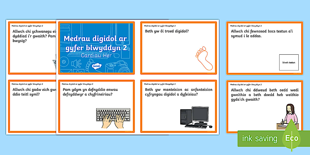 Medrau Digidol Cardiau Her (Hecho por educadores) - Twinkl