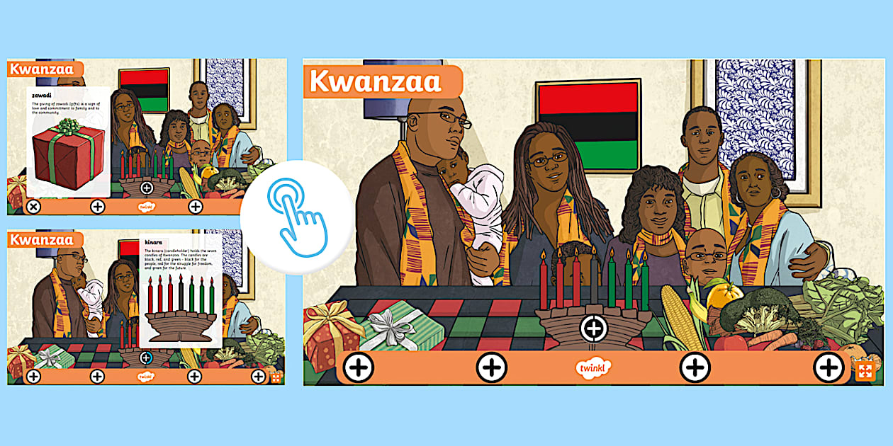 Kwanzaa Interactive Click and Learn Digital Picture - Twinkl