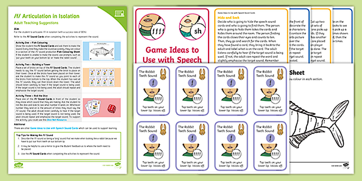 /f/ Articulation in Isolation Activity Pack - Twinkl