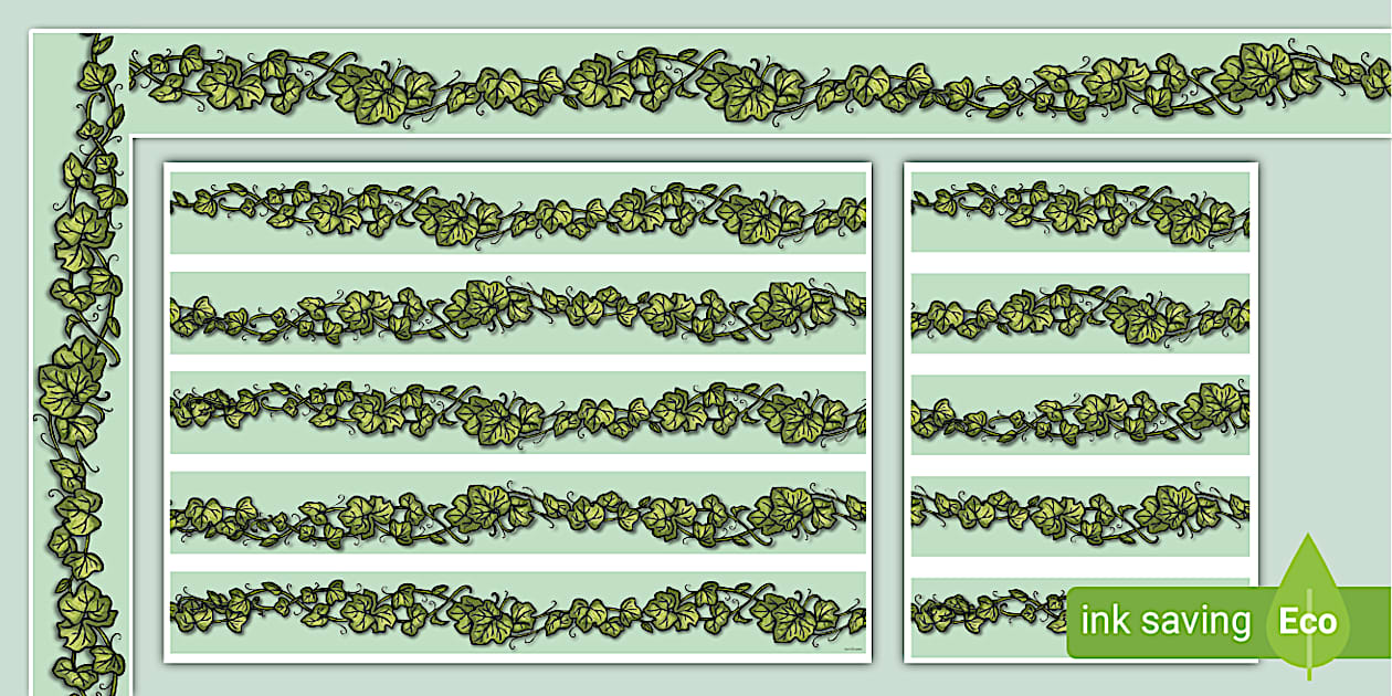 Vine Leaves Display Borders - Twinkl - KS1 - Twinkl