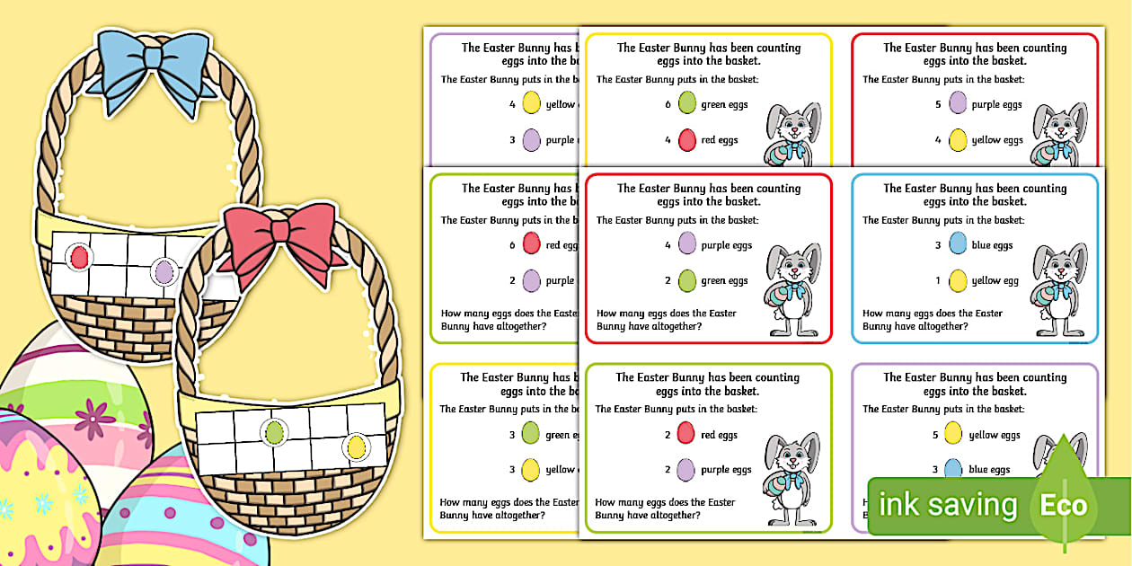 👉 Easter Baskets Combining Groups Activity (teacher made)