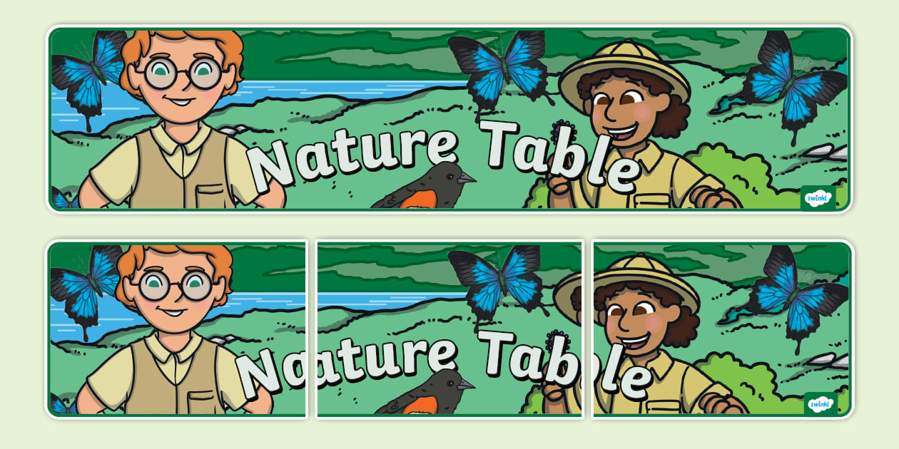 Nature Table Display Banner