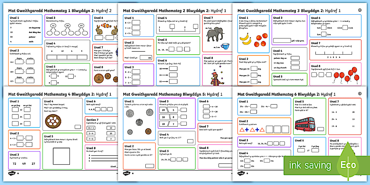 Matiau Gweithgaredd Mathemateg Blwyddyn 2 Hydref 1 - Twinkl