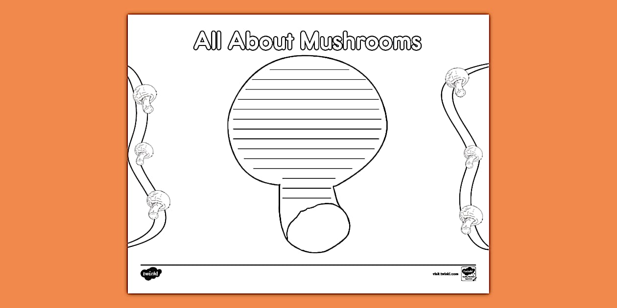 All About Mushrooms Writing Template (teacher made) - Twinkl