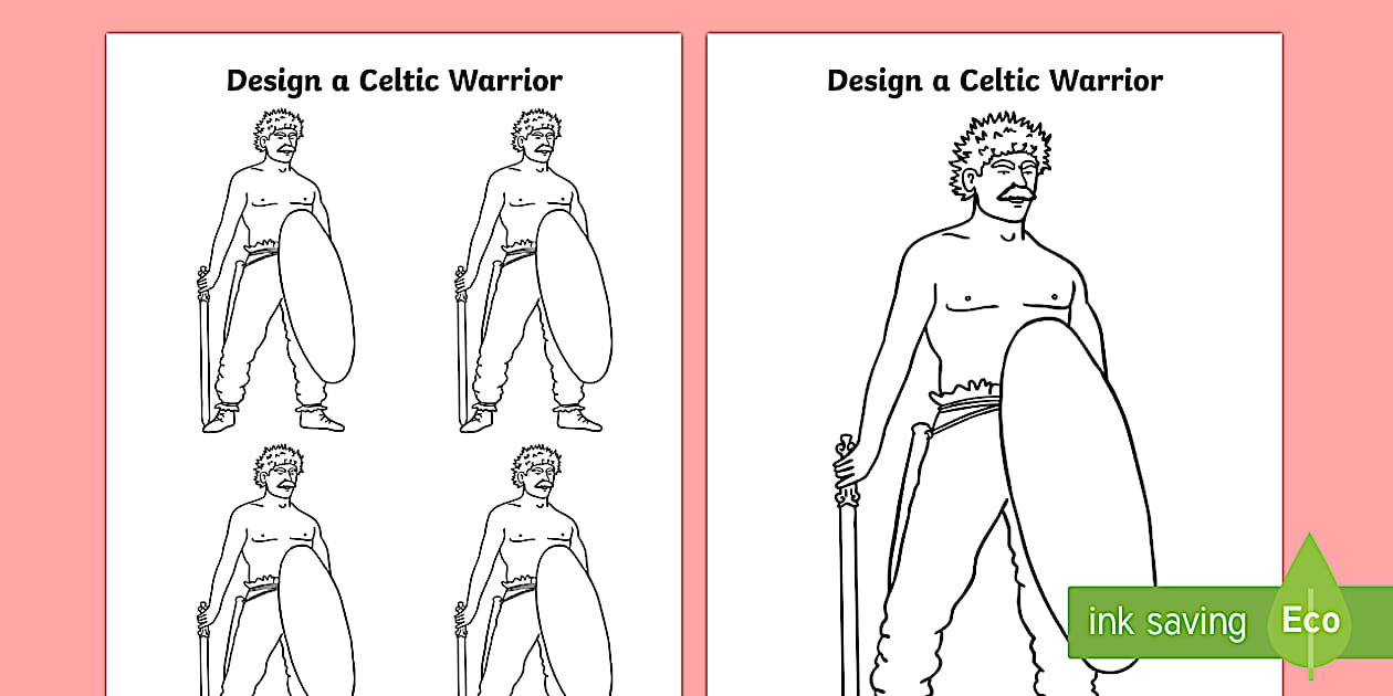 Design a Celtic Warrior Worksheet - Celtic Art for Kids