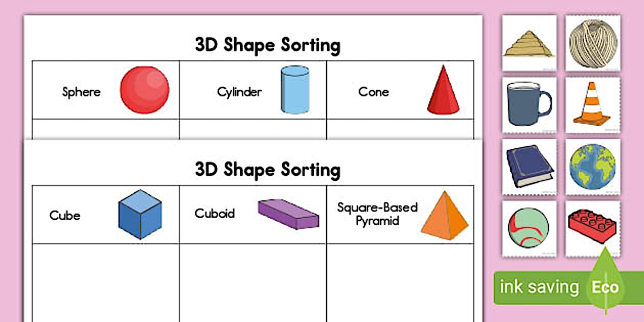 3D Shape Sort | Math Resource | Twinkl USA (teacher made)