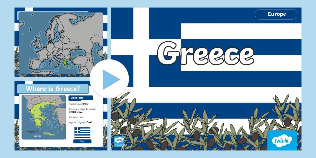 KS1 Greece PowerPoint - Geography - Twinkl