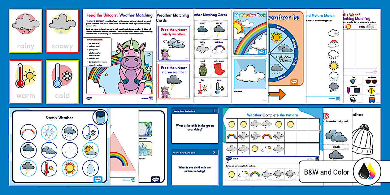 Early Childhood Weather Activity Pack (teacher made)