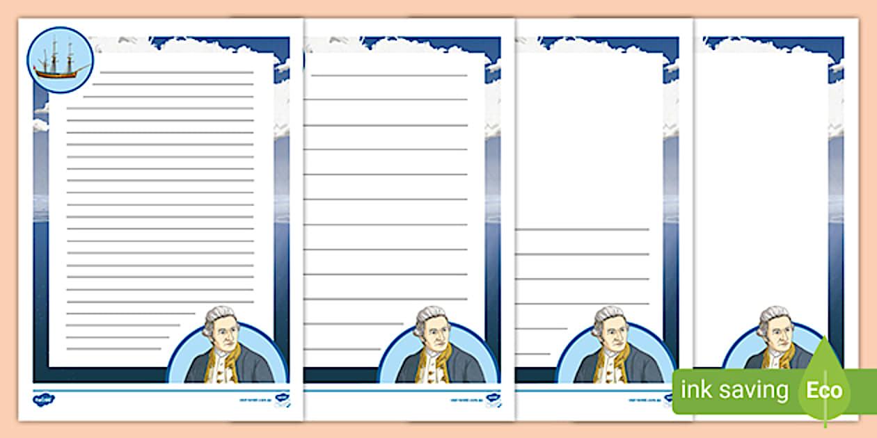 Captain Cook's Landing Page Borders - Twinkl