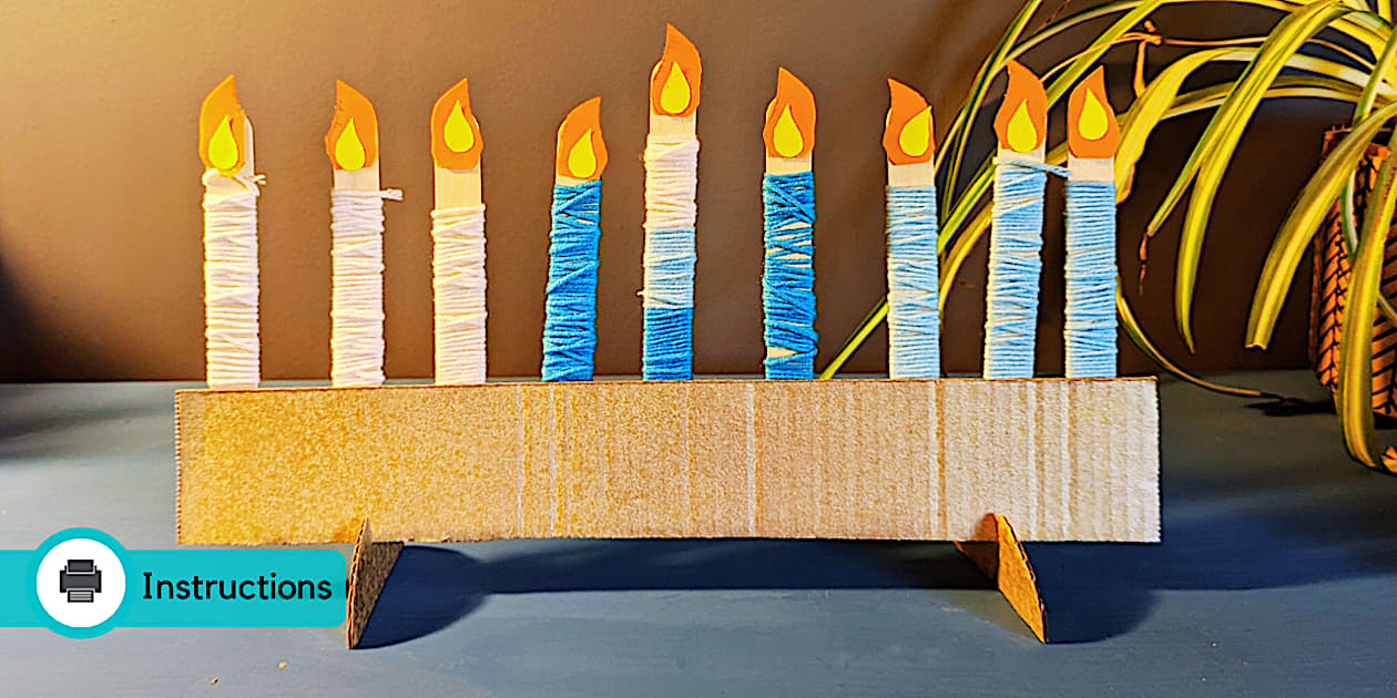 Hanukkah Menorah Lights | Hanukkah Crafts - Twinkl