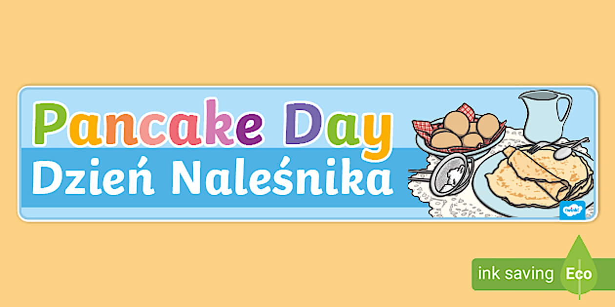 Pancake Day Display Banner Polish Translation (teacher made)