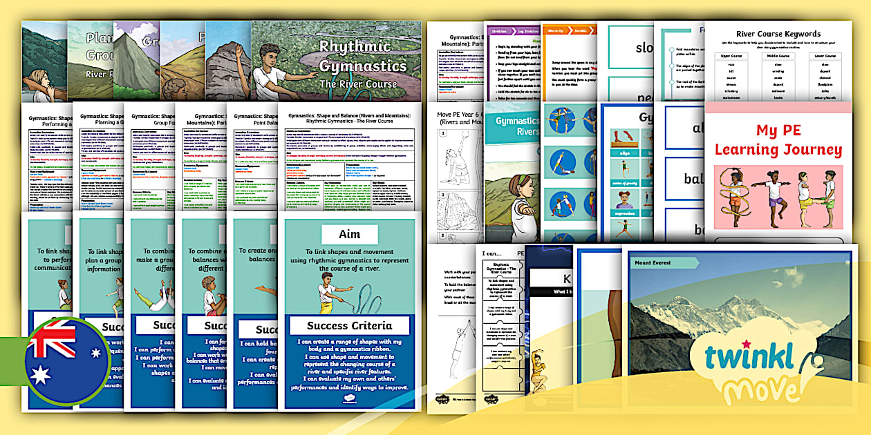 Move PE Year 6 Gymnastics: Shape and Balance (Rivers and Mountains ...