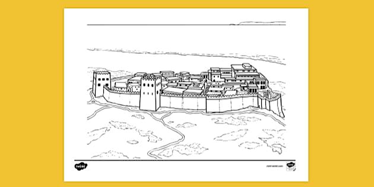 City of Troy Colouring | Colouring Sheet - Twinkl
