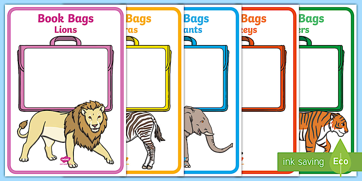 Editable Animal-Themed Book Bag Display Labels - Twinkl