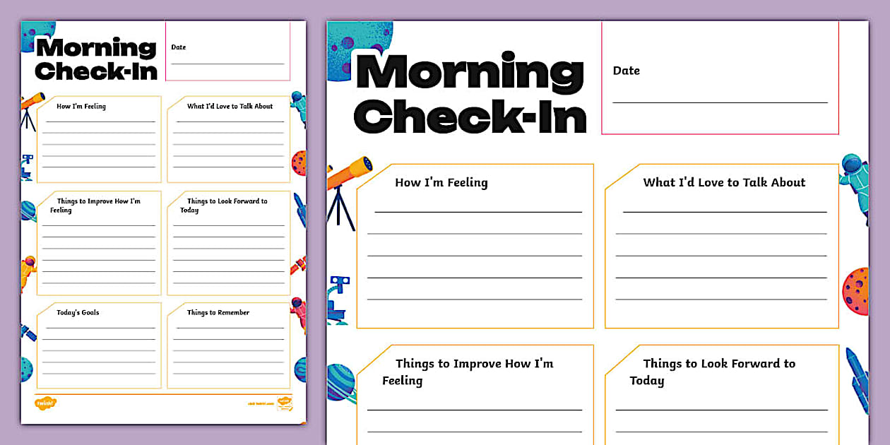 Space-Themed Morning Check-In Activity (l'enseignant a fait)