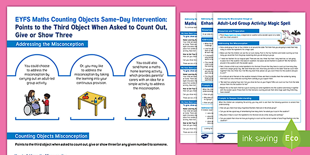 👉 EYFS Maths Counting Objects Same-Day Intervention Plan: Points to the ...