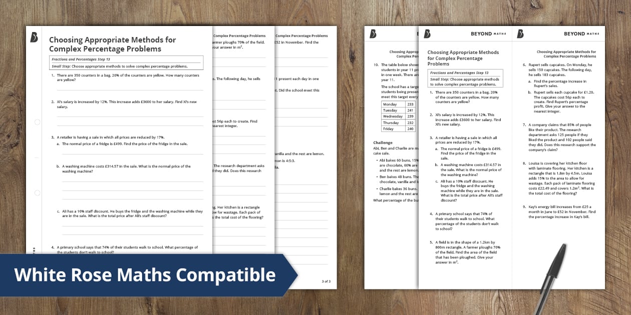 👉 Choosing Appropriate Methods for Complex Percentage Problems