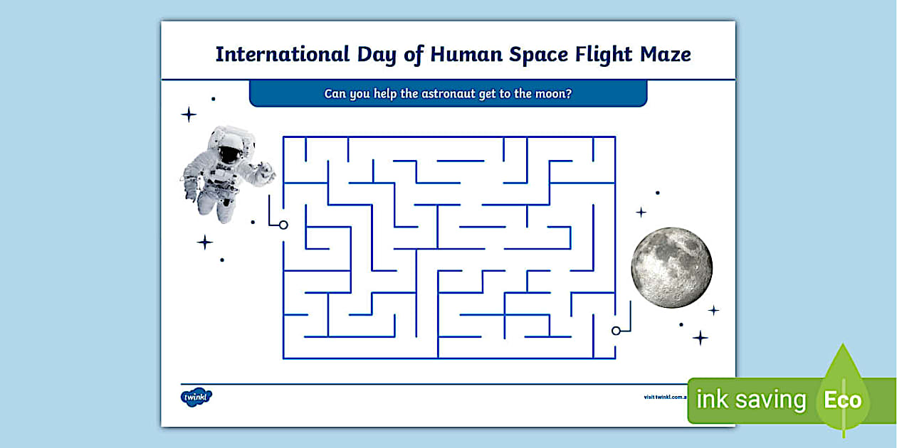 International Day of Human Space Flight Maze (teacher made)