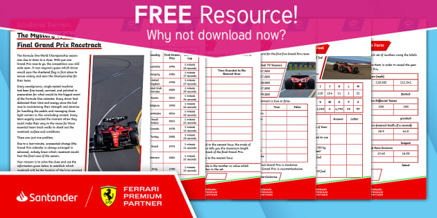 FREE Scuderia Ferrari: The Mystery of the Final Grand Prix Racetrack Math