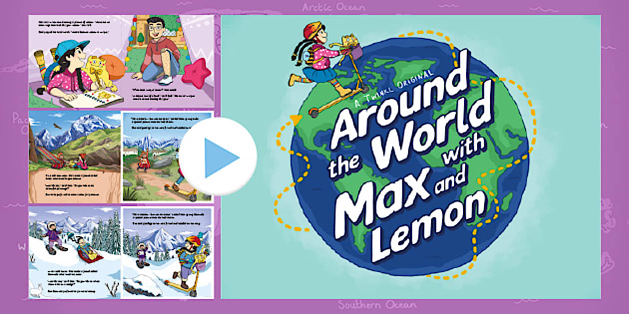 Around the World with Max and Lemon Story PowerPoint