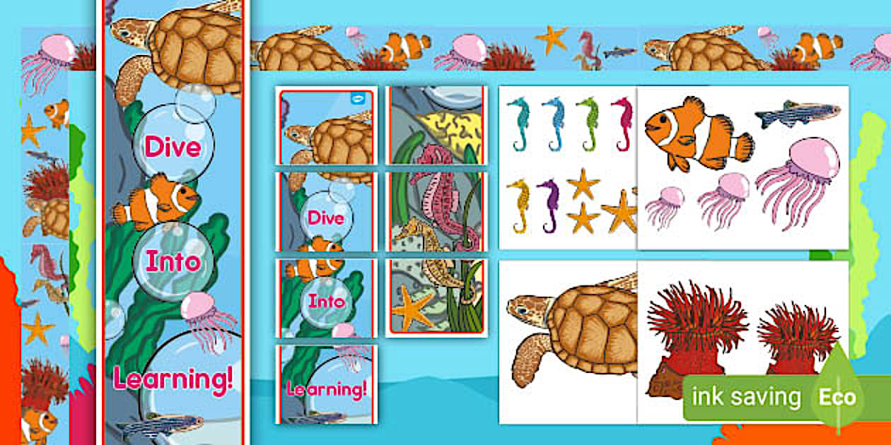 Editable Dive Into Learning! Door Decorating Pack - Twinkl