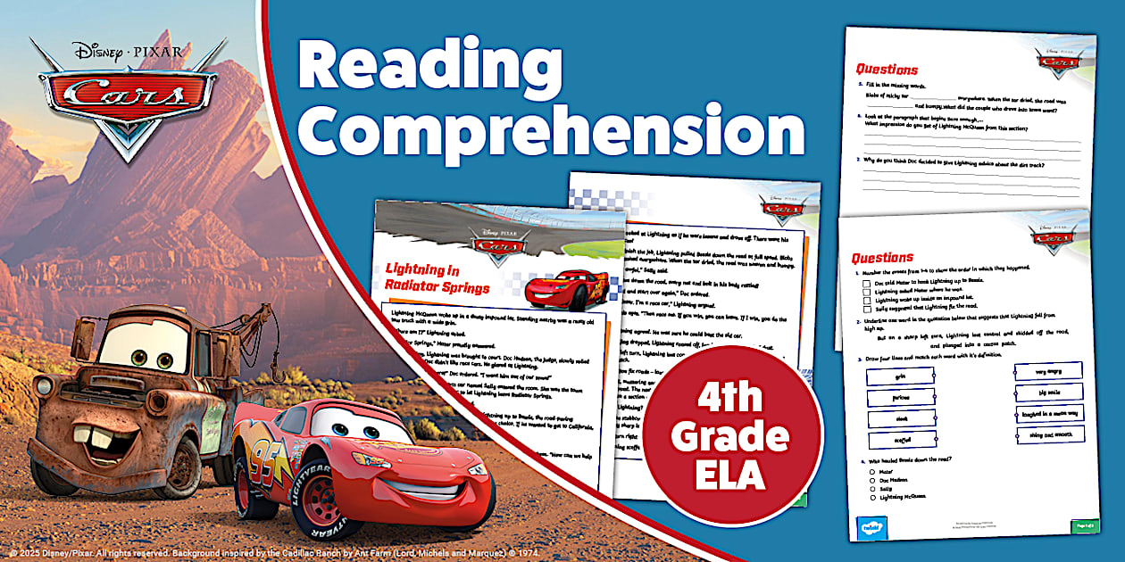 Cars: Fourth Grade Reading Comprehension Worksheet