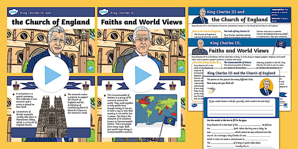 KS1 King Charles III, Faiths and Worldviews Teaching Pack
