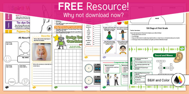 FREE First Grade Teaching Pack - First Day of First Grade