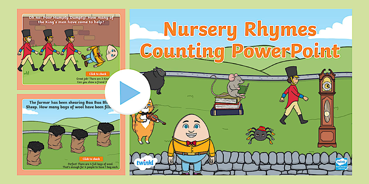 EYFS Nursery Rhyme Counting PowerPoint (teacher made)