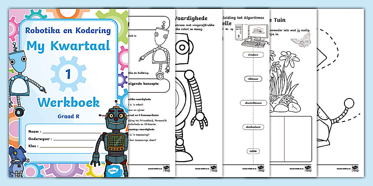 Graad R: Robotika en Kodering: Kwartaal 1: Werkboek - Twinkl