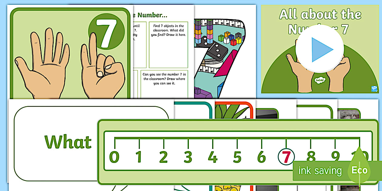 All About the Number 7 Resource Pack (teacher made) - Twinkl