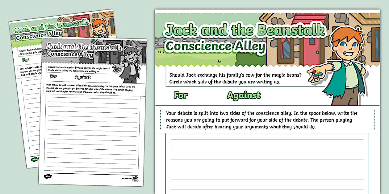 Jack and the Beanstalk Conscience Alley Activity - Twinkl