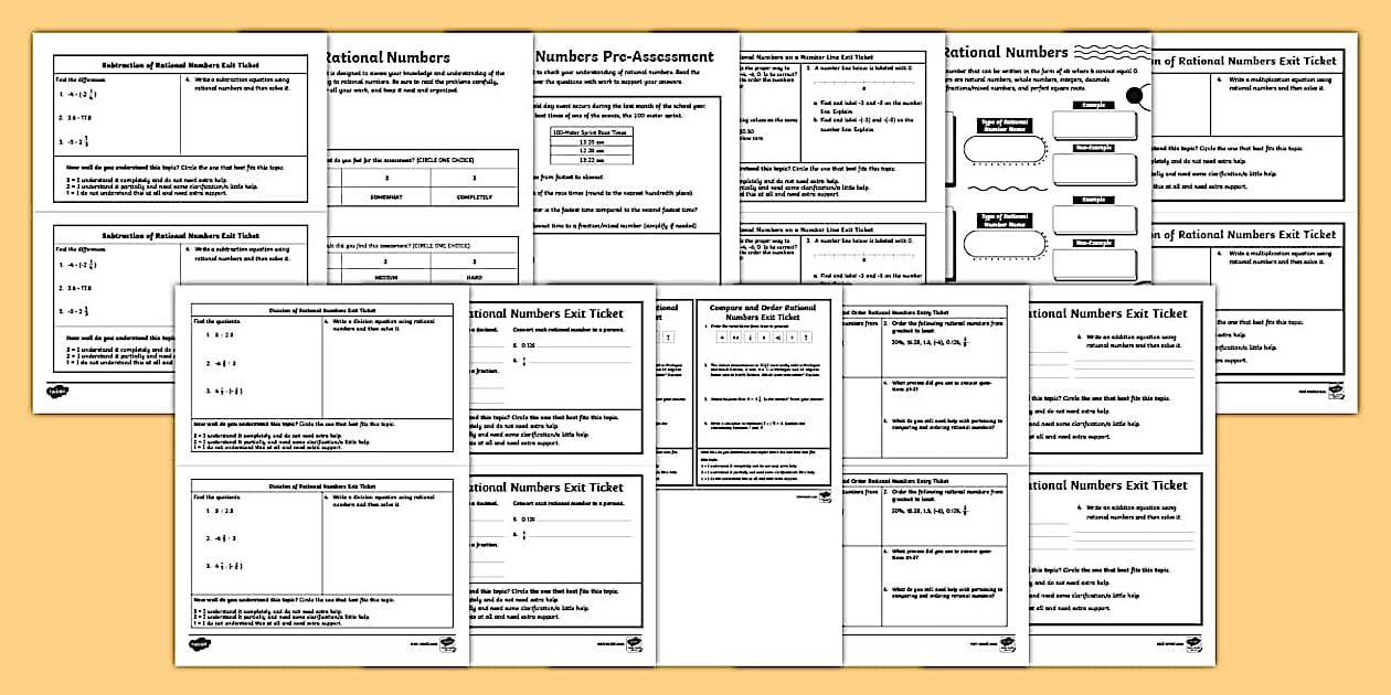 Seventh Grade Rational Numbers Activity Pack (teacher made)