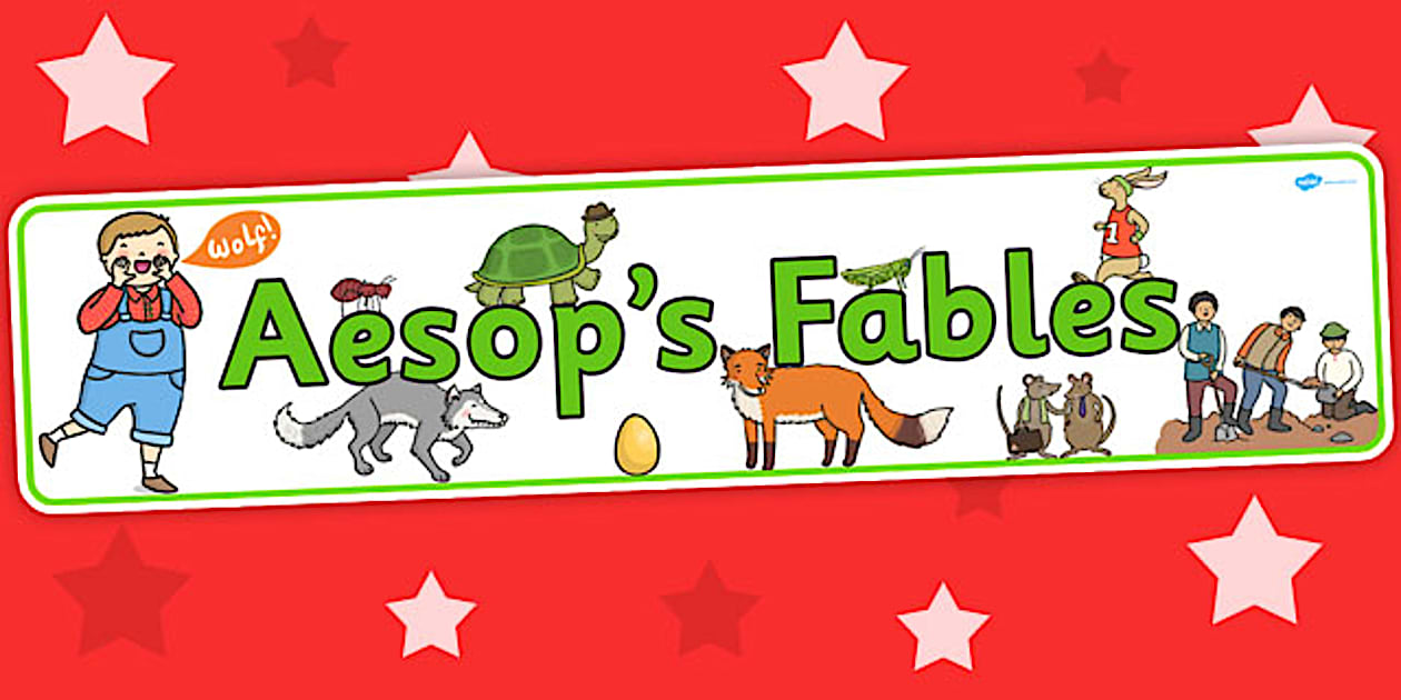 Aesop's Fables Display Banner (teacher made) - Twinkl