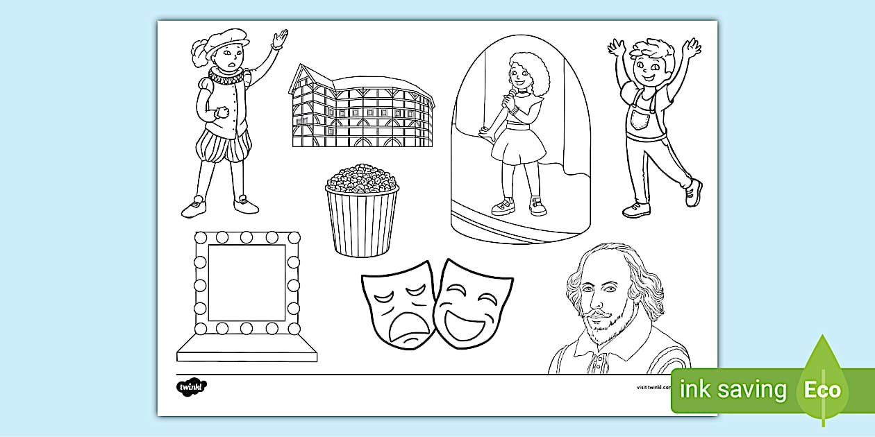 Drama Doodle Colouring Page (teacher made) - Twinkl