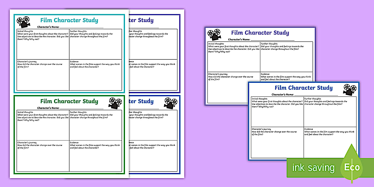 Film Character Study Cards (teacher made) - Twinkl