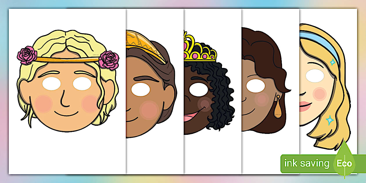 Princess Role-Play Masks Pack - Twinkl - KS1 - EYFS - Twinkl