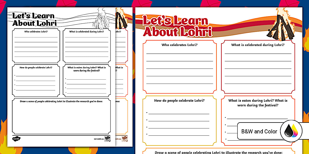 Seventh Grade Lohri Research Graphic Organizer - Twinkl