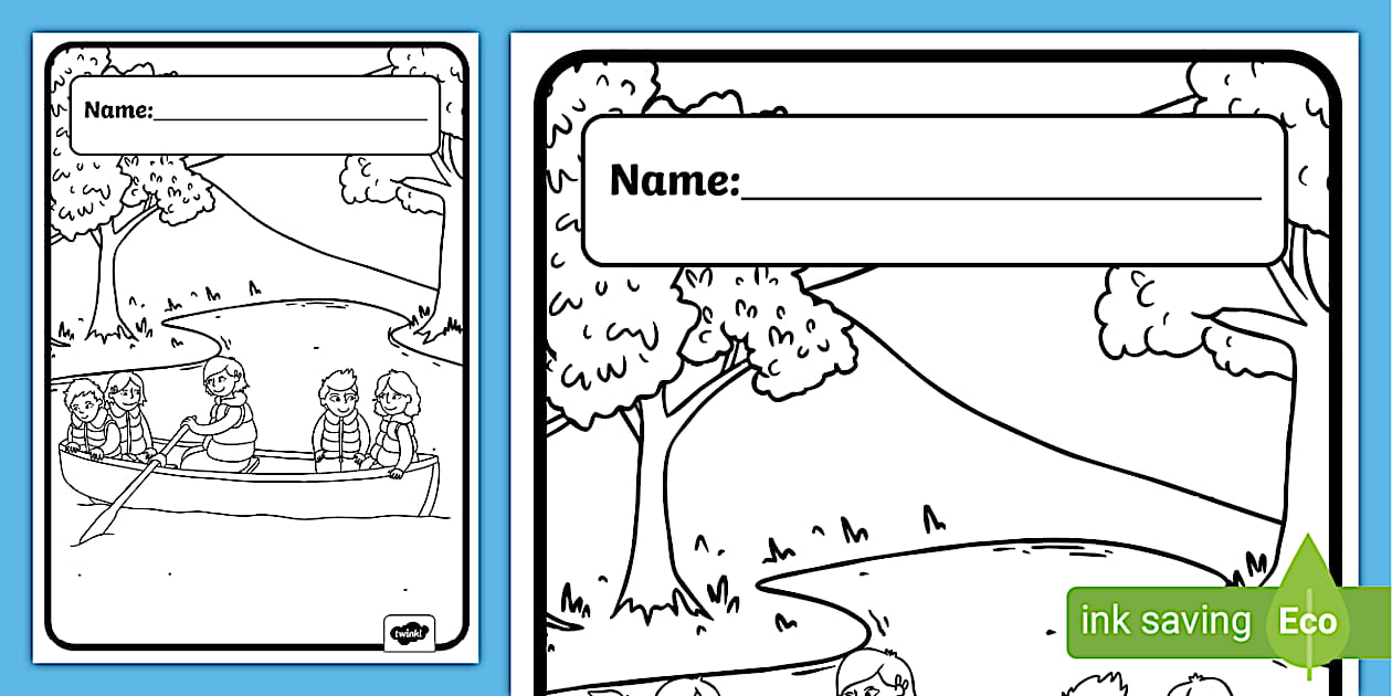Rowing Colouring Book Cover | Twinkl KS1 | PE | Book Covers