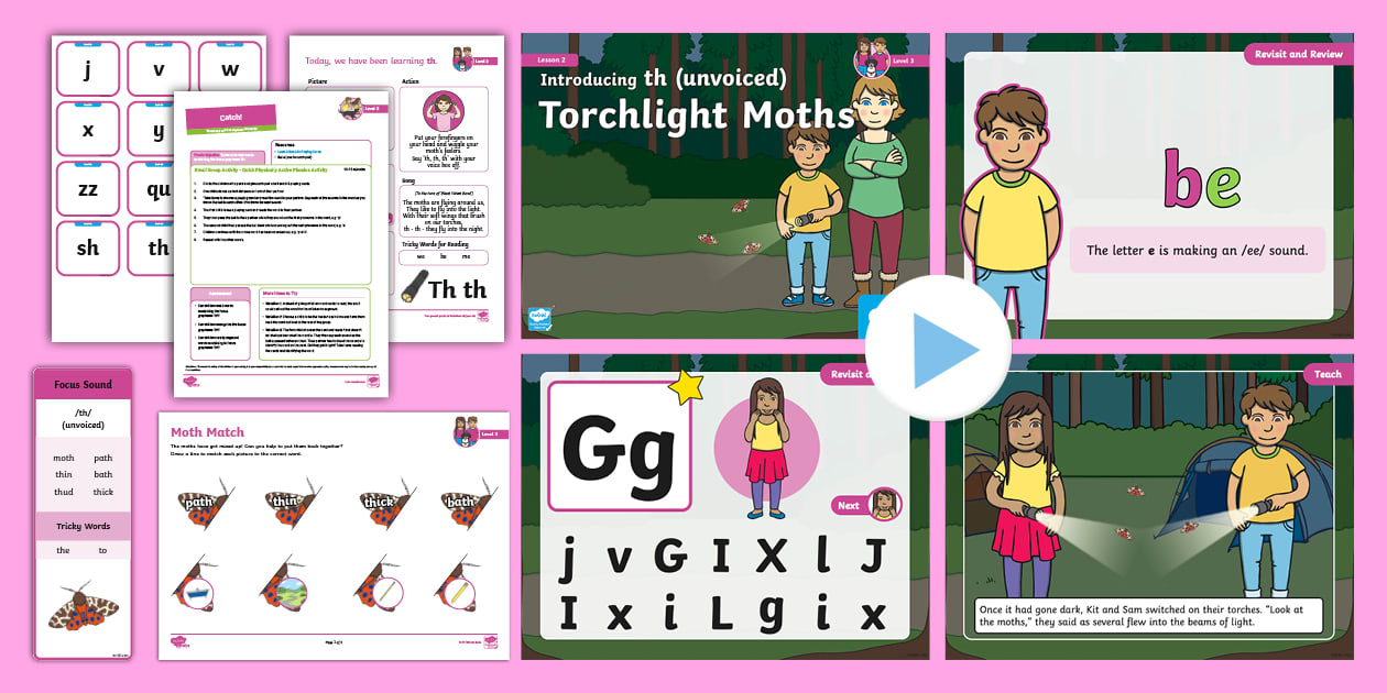 'th' unvoiced phoneme Lesson Plan Phase 3 Twinkl Phonics