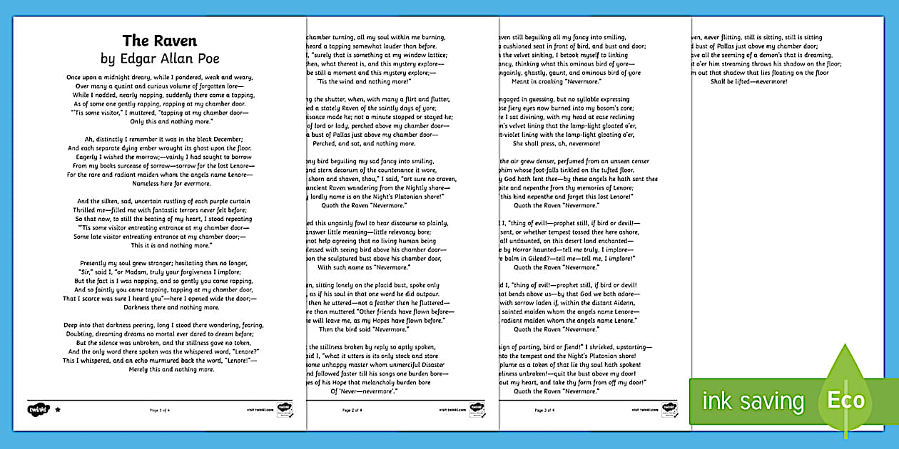 'The Raven' Poem | Edgar Allan Poe - KS2 Poetry