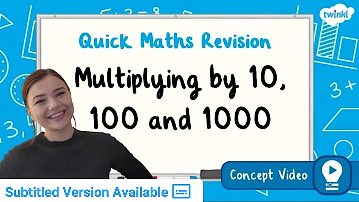 👉 Multiplying by 10, 100 and 1000: KS2 Maths Concept Video